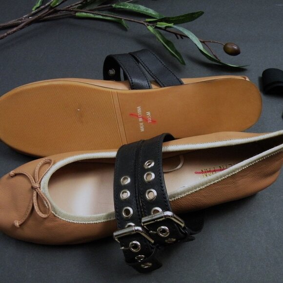 Kaitlyn Pan | Shoes | Nwt Kaitlyn Pan Rina Buckled Lace Up Ballet Flats ...